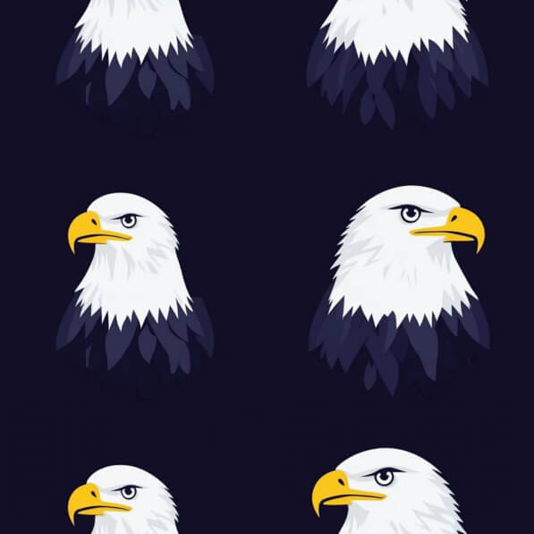 Download Stylized Eagle Heads Pattern Patterns Online - Creative Fabrica