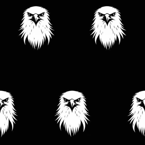 Download Stylized Eagle Heads Pattern Patterns Online - Creative Fabrica