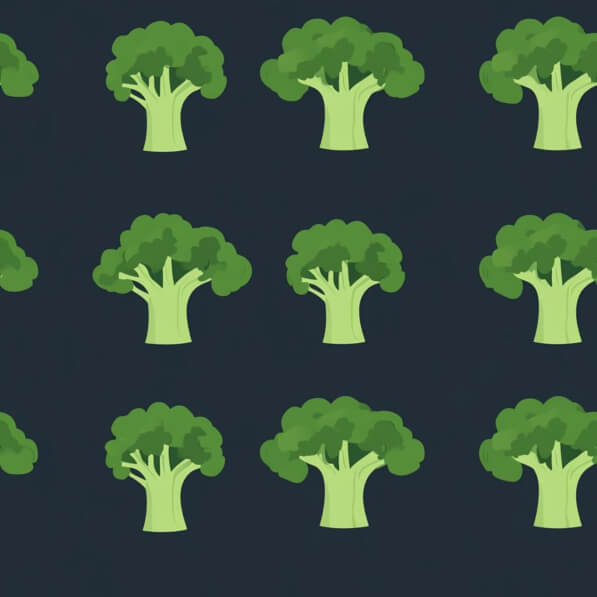 Download Illustration of Broccoli on Dark Background Patterns Online ...