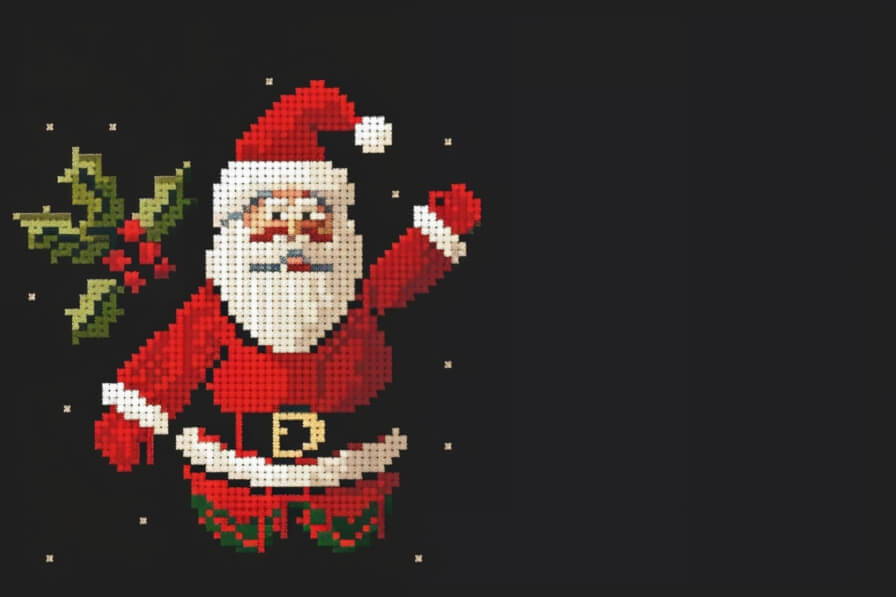 Download Pixel Art Santa Claus Backgrounds Online - Creative Fabrica