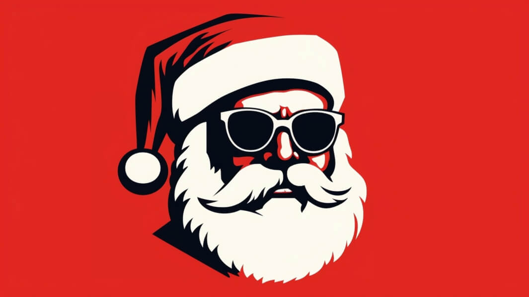 Download Stylized Santa Claus with Sunglasses Backgrounds Online ...