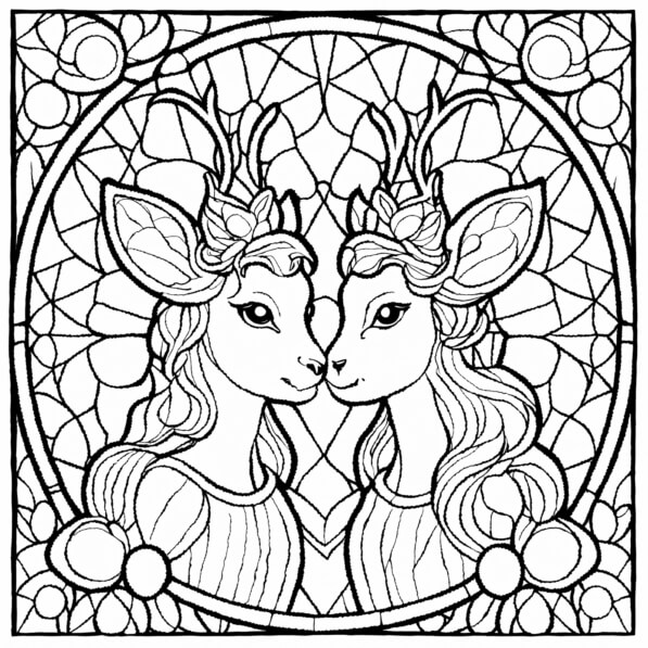 Descarga Ilustración intrincada de ciervo para colorear Páginas para ...