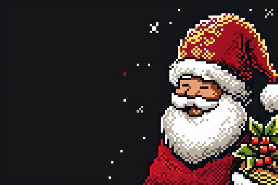 Download Pixel-Art Santa Claus Backgrounds Online - Creative Fabrica