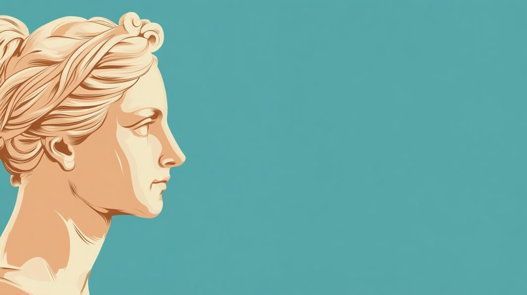Download Classical Bust Profile on Turquoise Background Backgrounds ...
