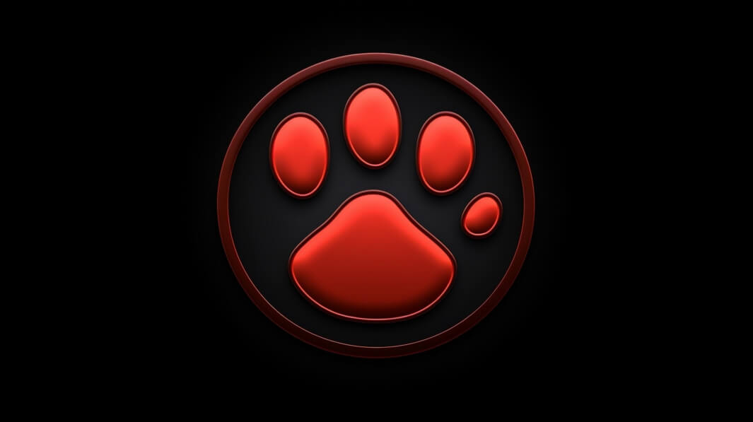 Download Stylized Red Paw Print Emblem Backgrounds Online - Creative ...