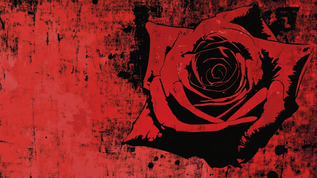 Download Abstract Black Rose on Red Background Backgrounds Online ...