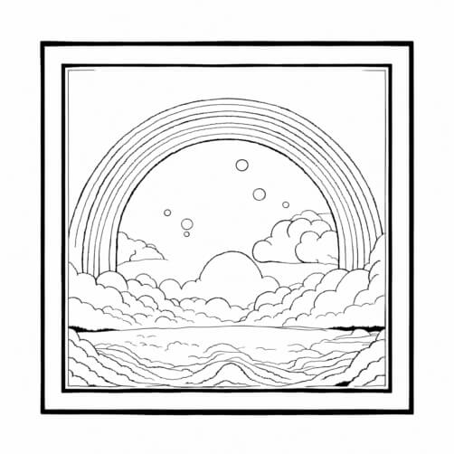 Download Cinderella Castle Coloring Page with Rainbow and Disney ...