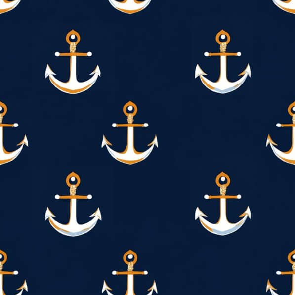 Descarga Patrón de ancla náutica sobre fondo azul marino Patrones En ...