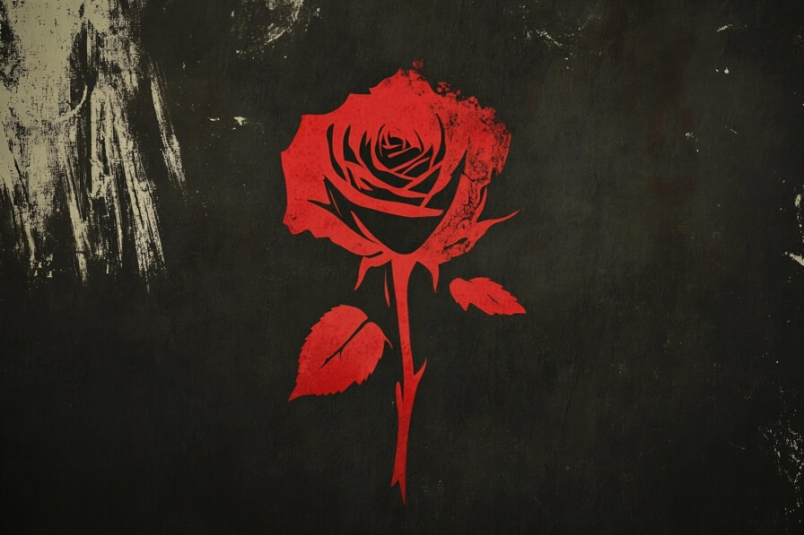 Download Stylized Red Rose on Dark Background Backgrounds Online ...