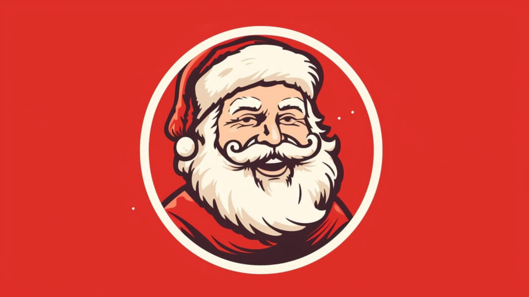 Download Santa Claus in a festive holiday design Backgrounds Online ...