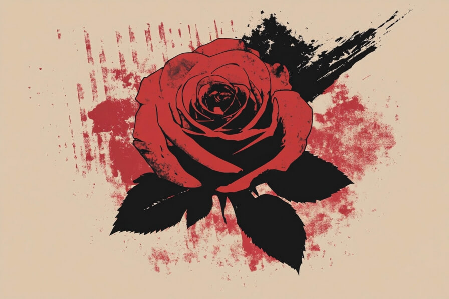Download Stylized Red Rose Artwork Backgrounds Online - Creative Fabrica