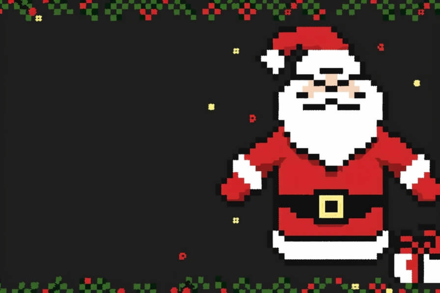 Download Pixel Art Santa Claus Backgrounds Online - Creative Fabrica