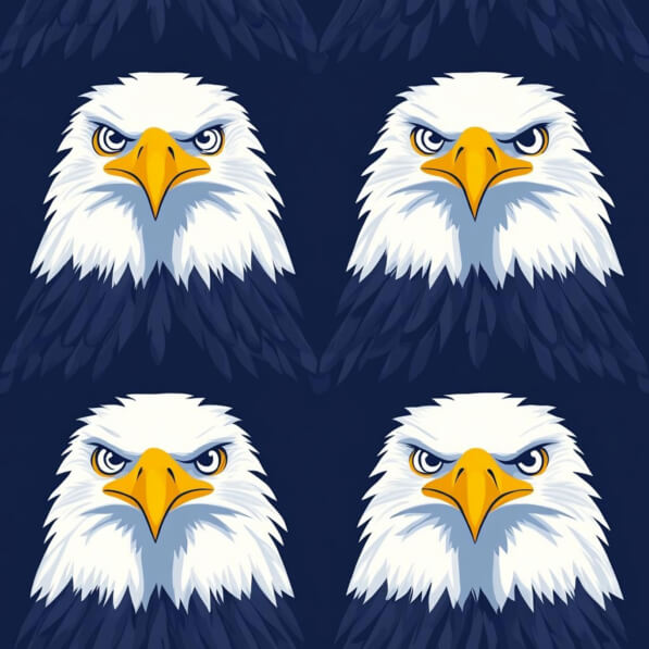 Download Stylized Eagle Heads Pattern Patterns Online - Creative Fabrica
