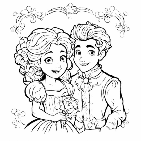 Download Coloring Page of Two Animated Characters Coloring pages Online ...