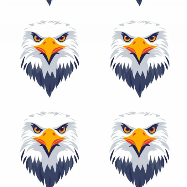 Download Pattern of Fierce Eagle Heads Patterns Online - Creative Fabrica