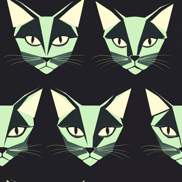 Download Geometric Cat Faces Pattern Patterns Online - Creative Fabrica