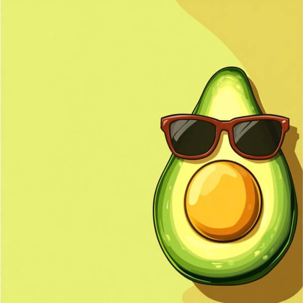Download Cool Avocado with Sunglasses Backgrounds Online - Creative Fabrica
