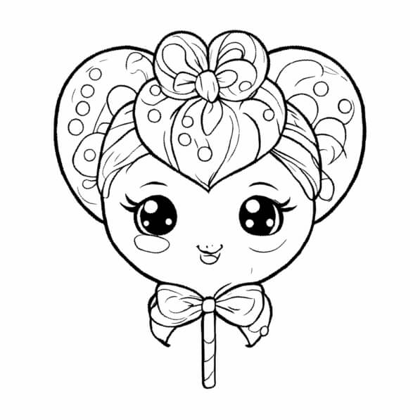 Descarga Personaje de Chupa Chups Lindo Páginas para colorear En Línea ...