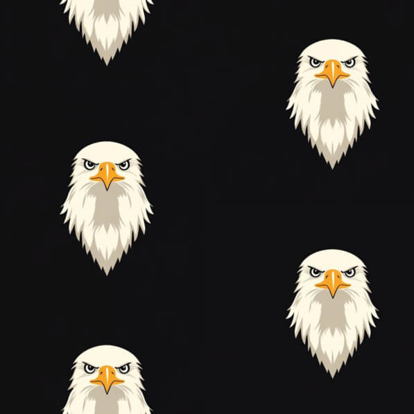 Download Pattern of Stylized Eagle Heads on Black Background Patterns ...