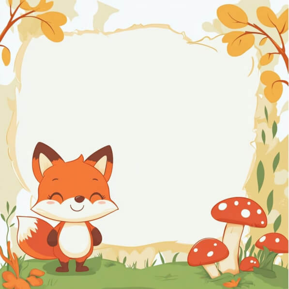Download Cartoon Fox in a Whimsical Landscape Backgrounds Online ...