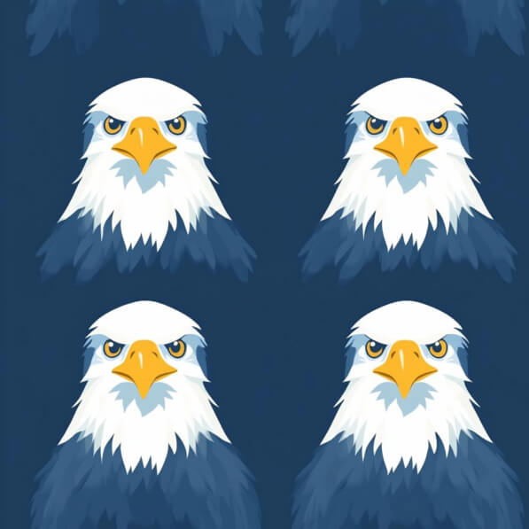 Download Stylized Eagle Heads Pattern Patterns Online - Creative Fabrica