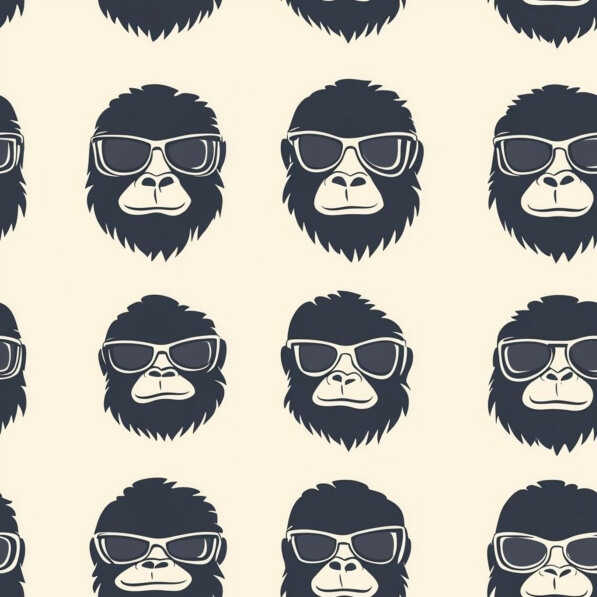 Download Pattern of Gorilla Faces with Sunglasses Patterns Online ...