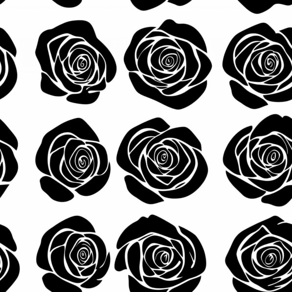 Download Black Roses Pattern on White Background Patterns Online ...