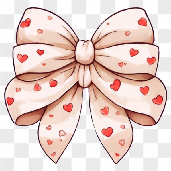Download Kawaii Bow with Hearts Kawaii Online - Creative Fabrica