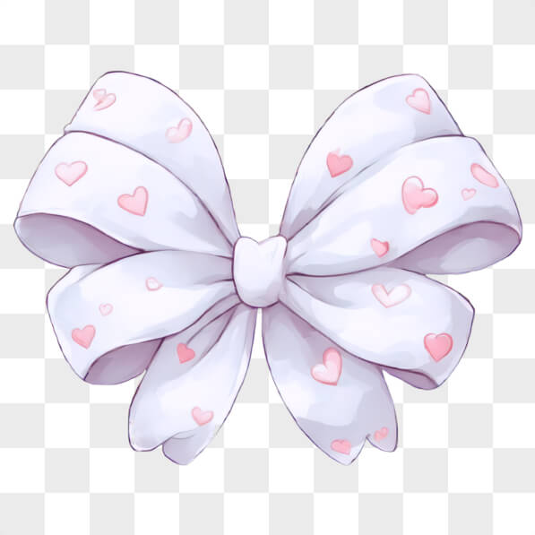 Descarga Lazo Kawaii con Corazones Kawaii En Línea - Creative Fabrica
