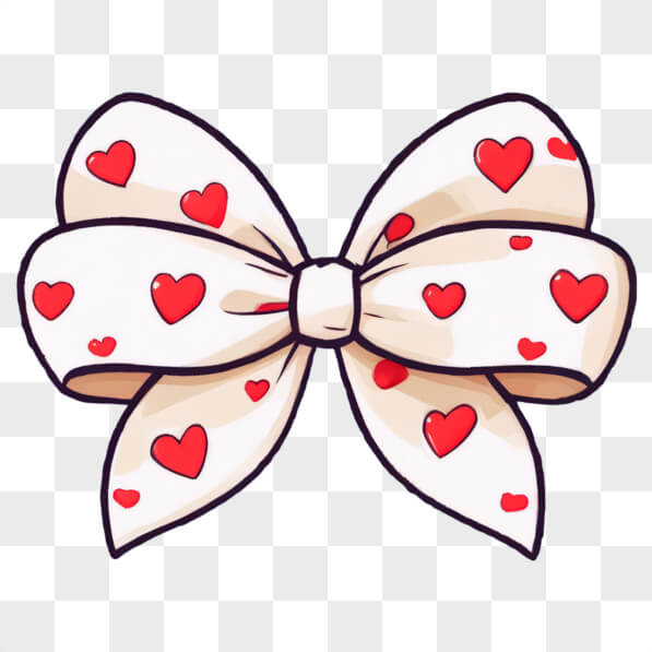 Descarga Lazo decorativo Kawaii con corazones rojos Kawaii En Línea ...