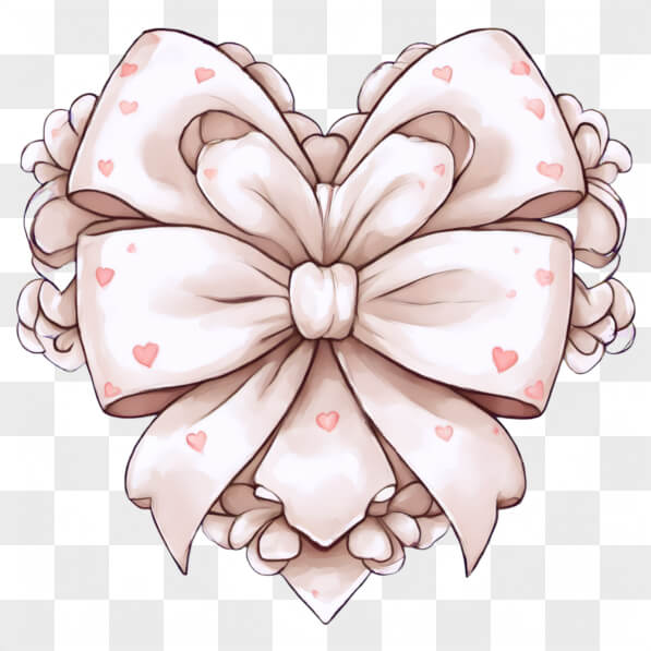 Download Kawaii Heart-Shaped Bow with Floral Accents Kawaii Online ...
