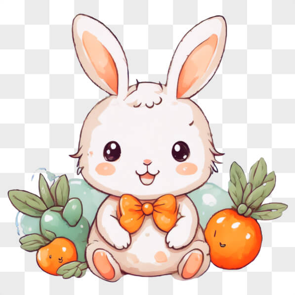 Download Kawaii Rabbit Character with Fruits Kawaii Online - Creative ...