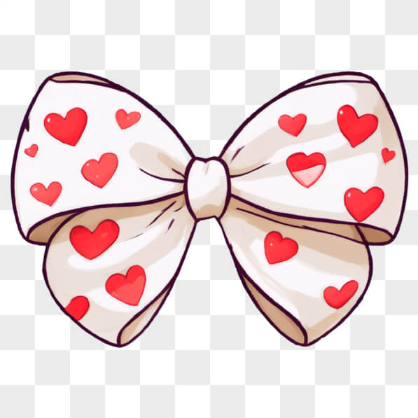 Descarga Lazo Kawaii con Corazones Kawaii En Línea - Creative Fabrica