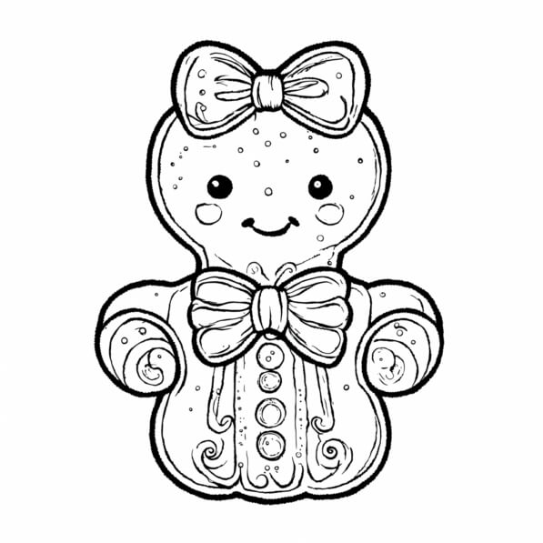 Download Cute Gingerbread Man for Coloring Coloring pages Online ...