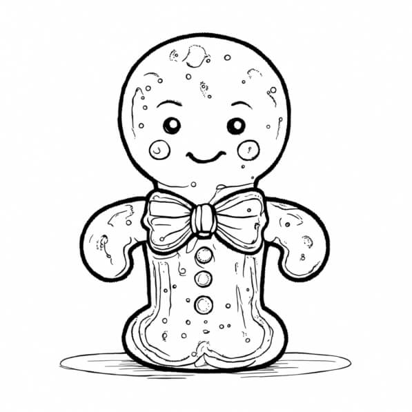 Download Cute Gingerbread Man Character Coloring pages Online ...