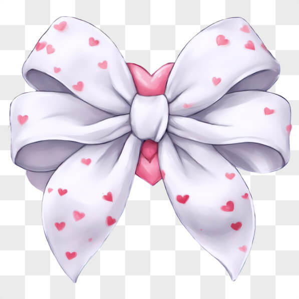 Descarga Lazo Kawaii con Corazones Kawaii En Línea - Creative Fabrica