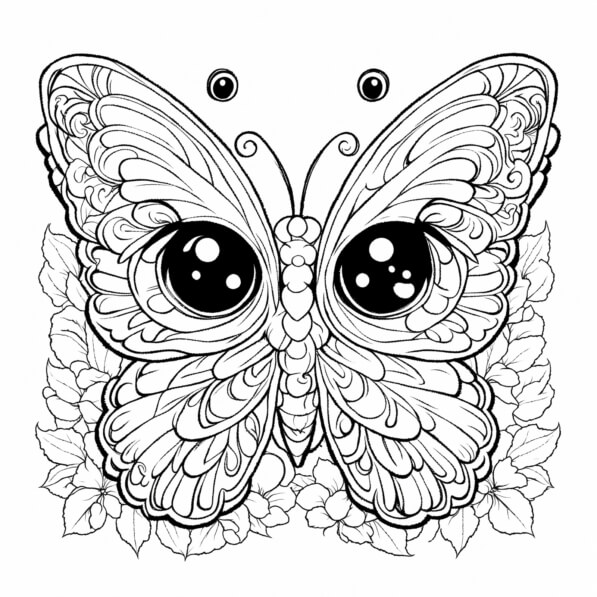 Download Intricate Butterfly Design for Coloring Coloring pages Online ...