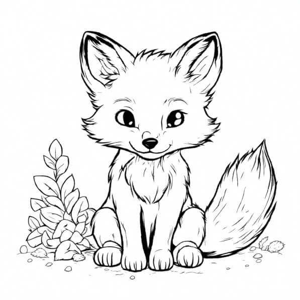 Download Cute Cartoon Fox Coloring pages Online - Creative Fabrica