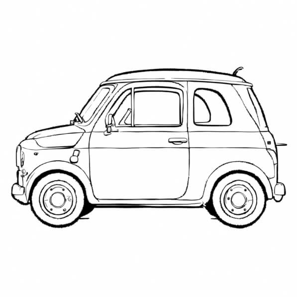 Download Vintage Car Side View Coloring pages Online - Creative Fabrica