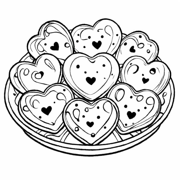 Télécharger Biscuits en forme de cœur sur une assiette Pages de ...