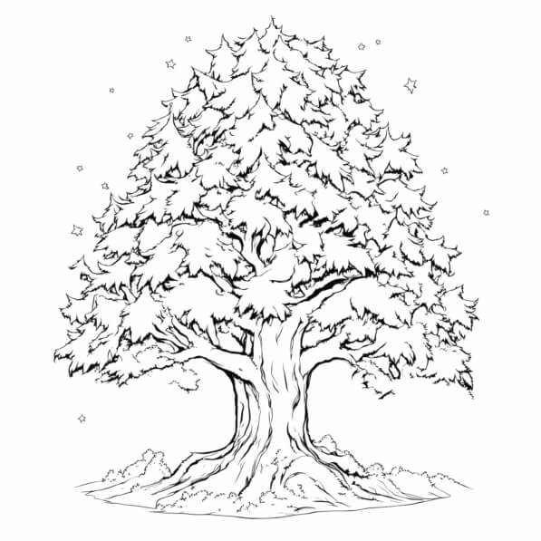 Download Intricate Tree Design for Coloring Coloring pages Online ...