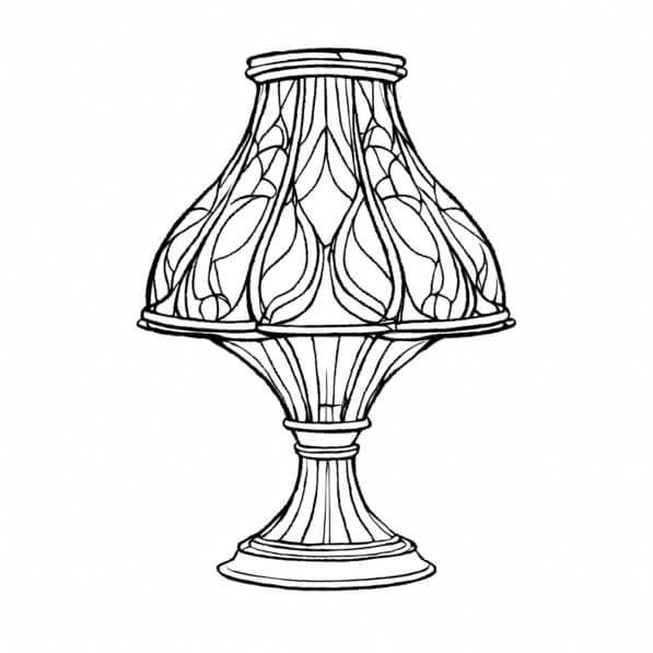 Download Intricate Stained Glass Lamp Design Coloring pages Online ...