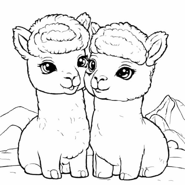 Descarga Dos llamas lindas Páginas para colorear En Línea - Creative ...