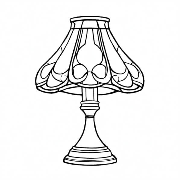 Download Artistic Table Lamp Design Coloring pages Online - Creative ...