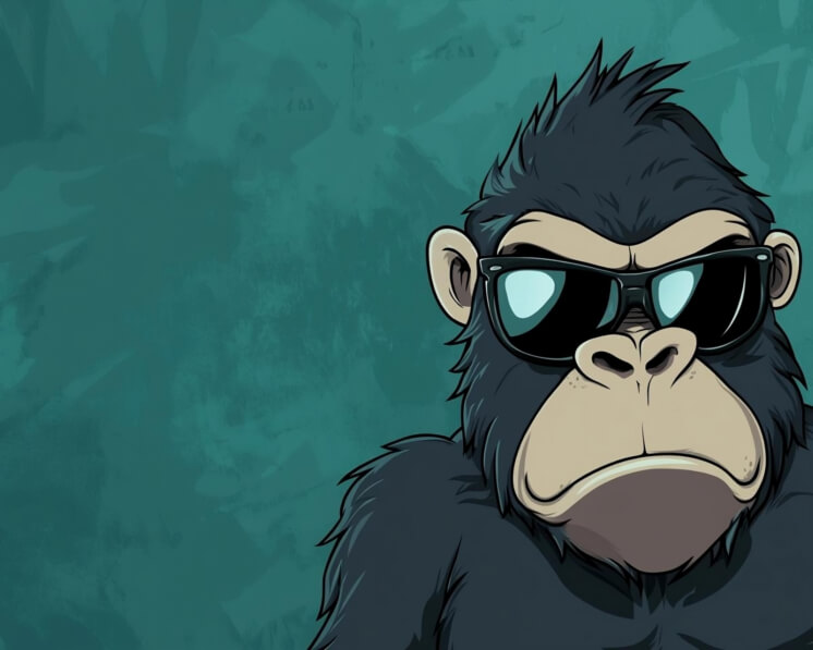 Descarga Genial Gorila de Dibujos Animados Fondos En Línea - Creative Fabrica