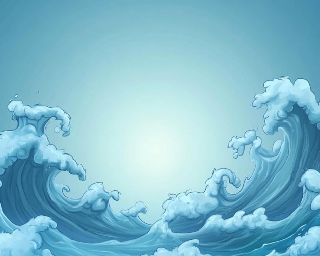 Download Stylized Ocean Waves Backgrounds Online - Creative Fabrica
