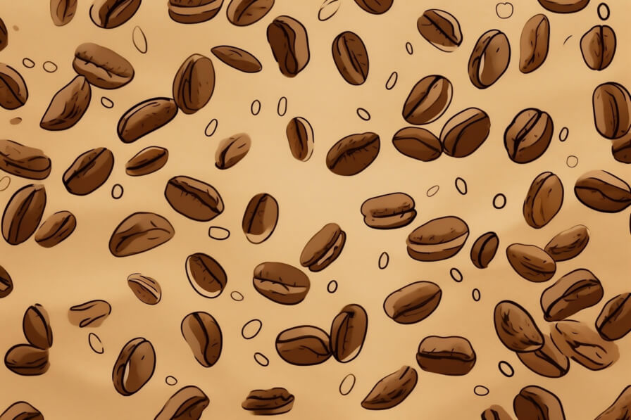 Descarga Representación artística de granos de café Fondos En Línea ...