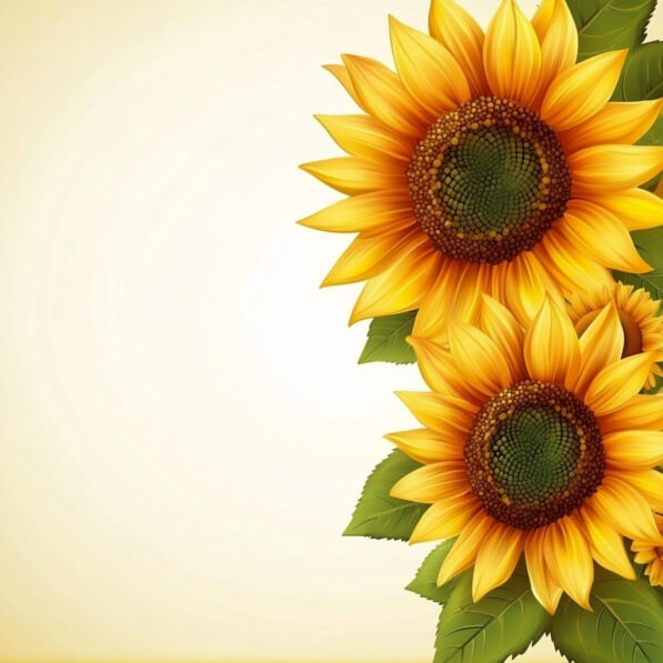 Download Vibrant Sunflowers Against Light Background Backgrounds Online ...