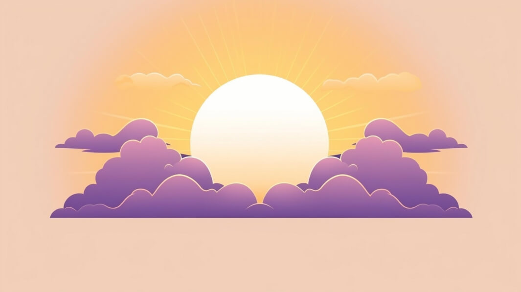 Descarga Amanecer Sereno con Nubes Moradas Fondos En Línea - Creative Fabrica