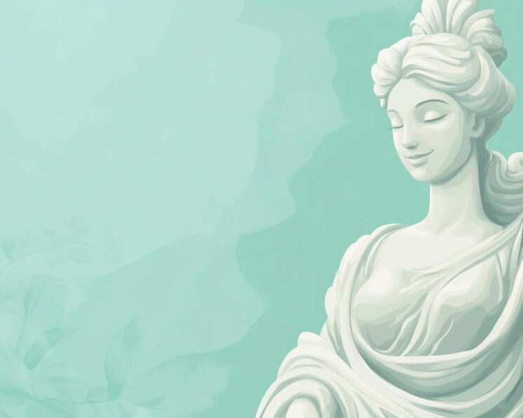 Download Elegant Statue of a Woman on Mint Green Background Backgrounds ...